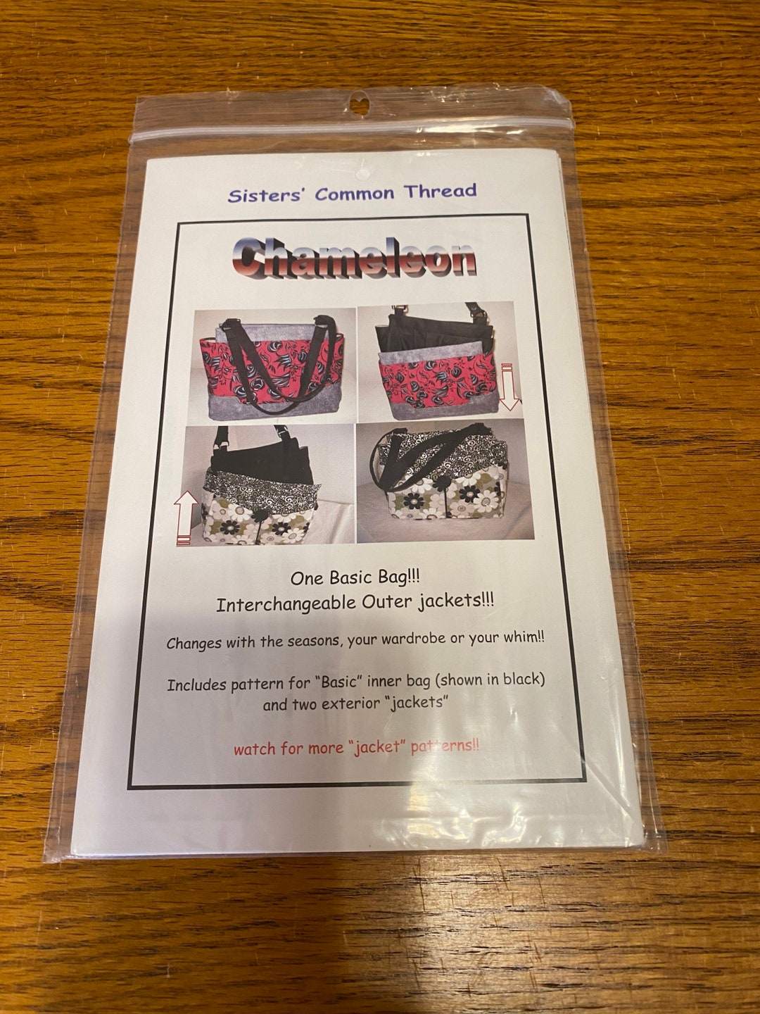 Chameleon Bag by Sisters Common Thread. One Basic Bag, Interchangeable ...