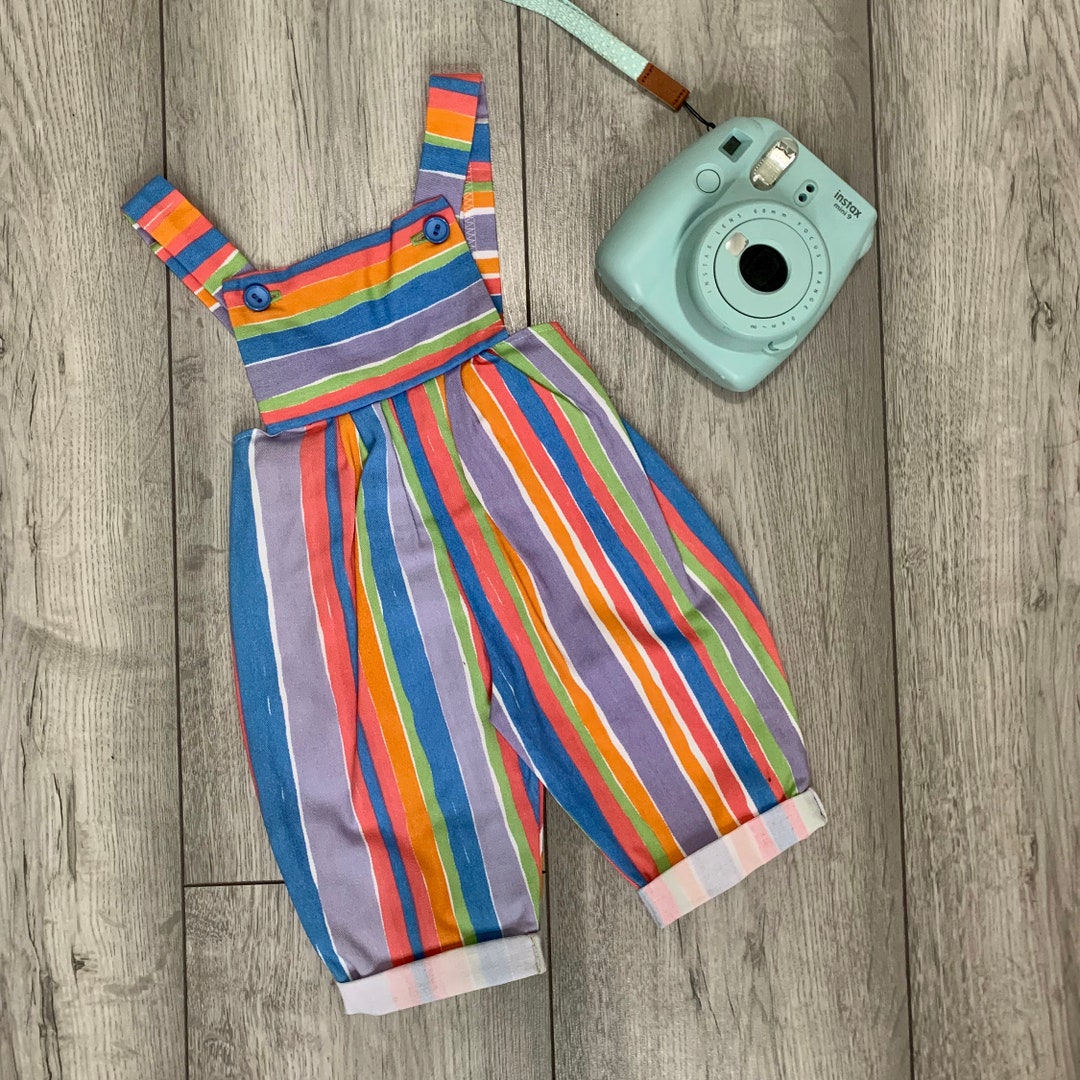 Retro Vintage Baby Romper Candy Stripe Cotton, Unisex, Gender Neutral ...
