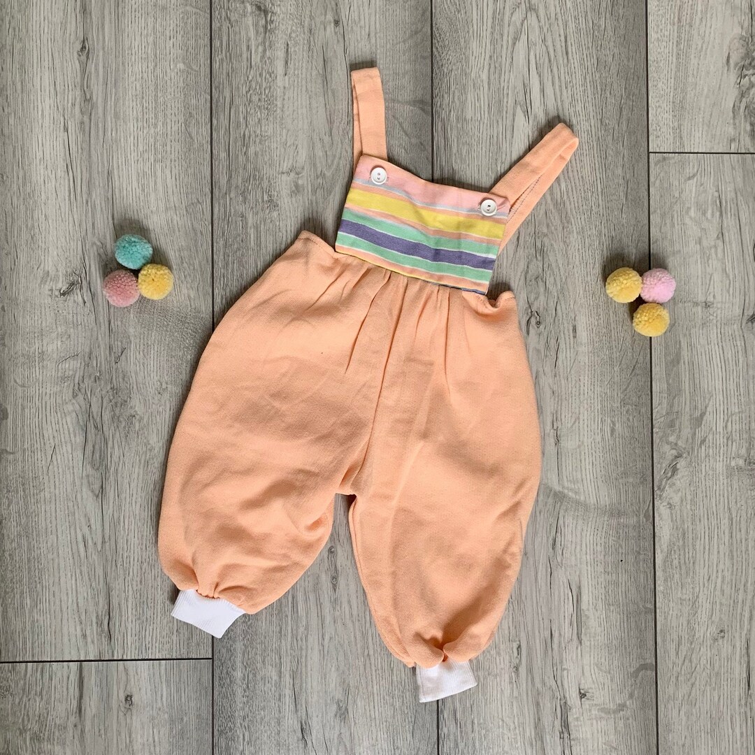 Baby Romper in Pastel Peach, Soft, Cosy and Comfy Vintage Baby Clothes ...