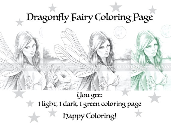 Dragonfly Fairy Coloring Page