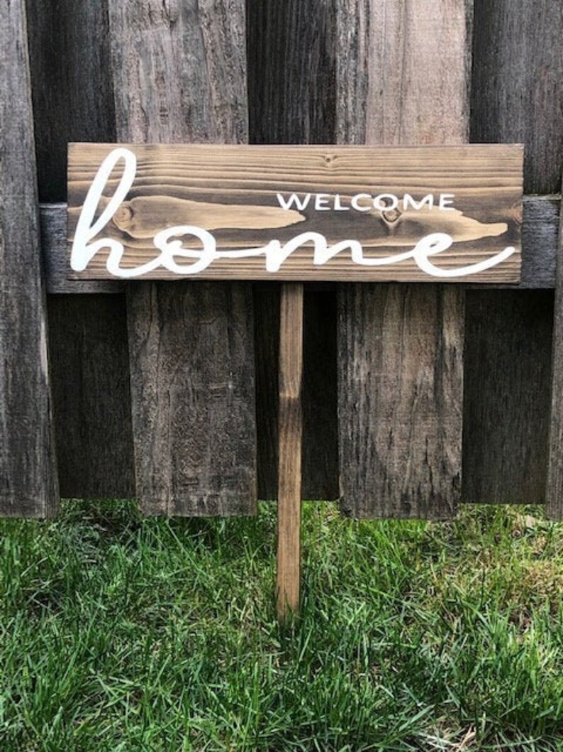 Welcome Yard Stake Welcome Home Yard Stake Yard Sign - Etsy