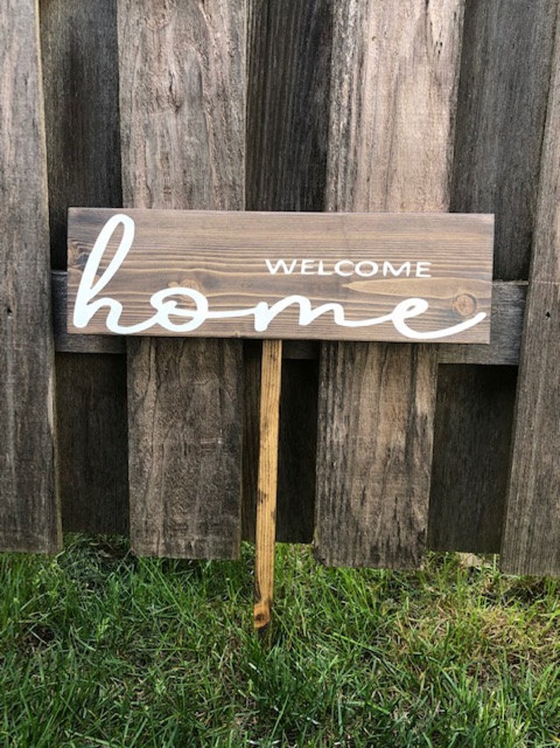 Welcome Yard Stake Welcome Home Yard Stake Yard Sign - Etsy