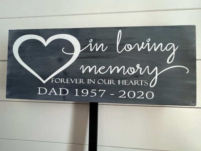 Memorial Garden Stake | Remembrance Flower Pot Sign | Garden Stake Sign ...