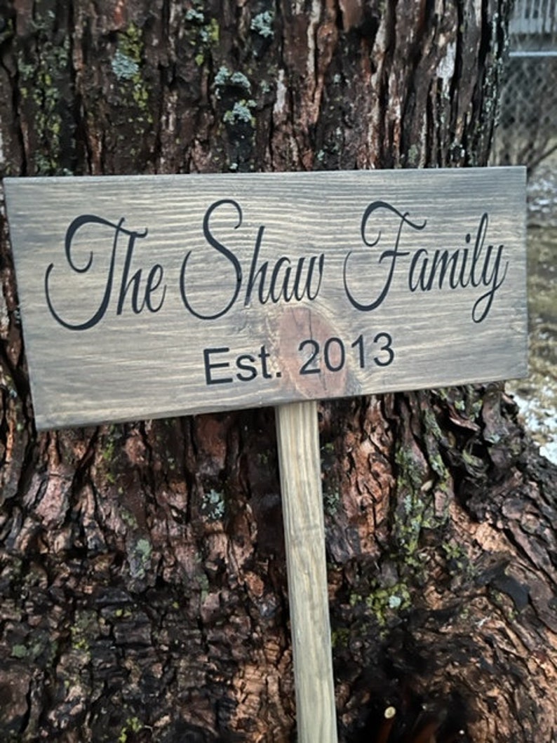 Personalized Yard Decor | Wood Yard Sign | Custom Sign | Yard Stake ...