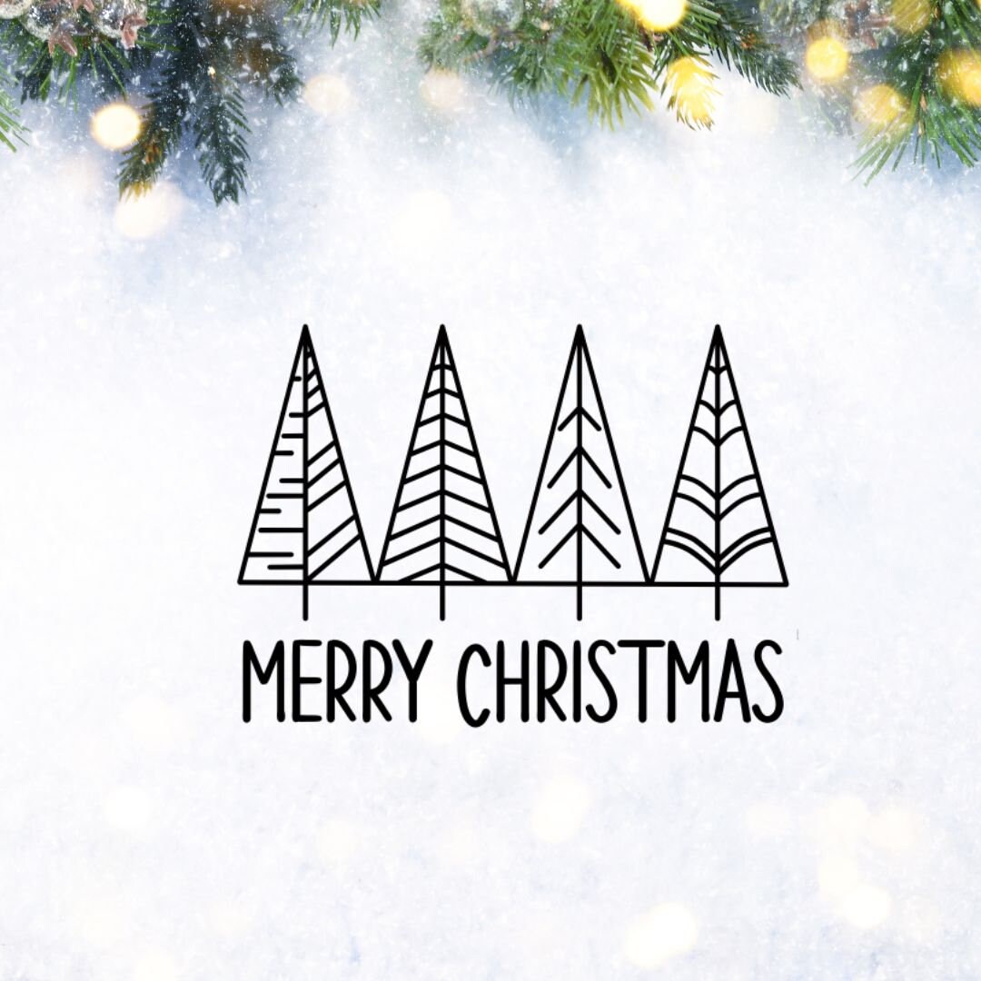 Merry Christmas With Trees Cut File SVG PNG JPEG Christmas Holidays ...