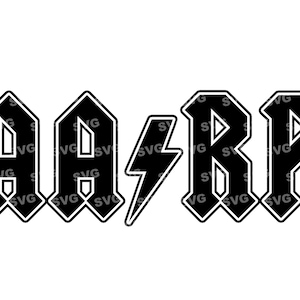 AARP Logo Svg - Rockin' Age Digital Design in AC/DC Font - Etsy