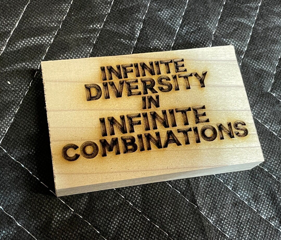 Infinite Diversity in Infinite Combinations Star Sci-fi Quote Block ...