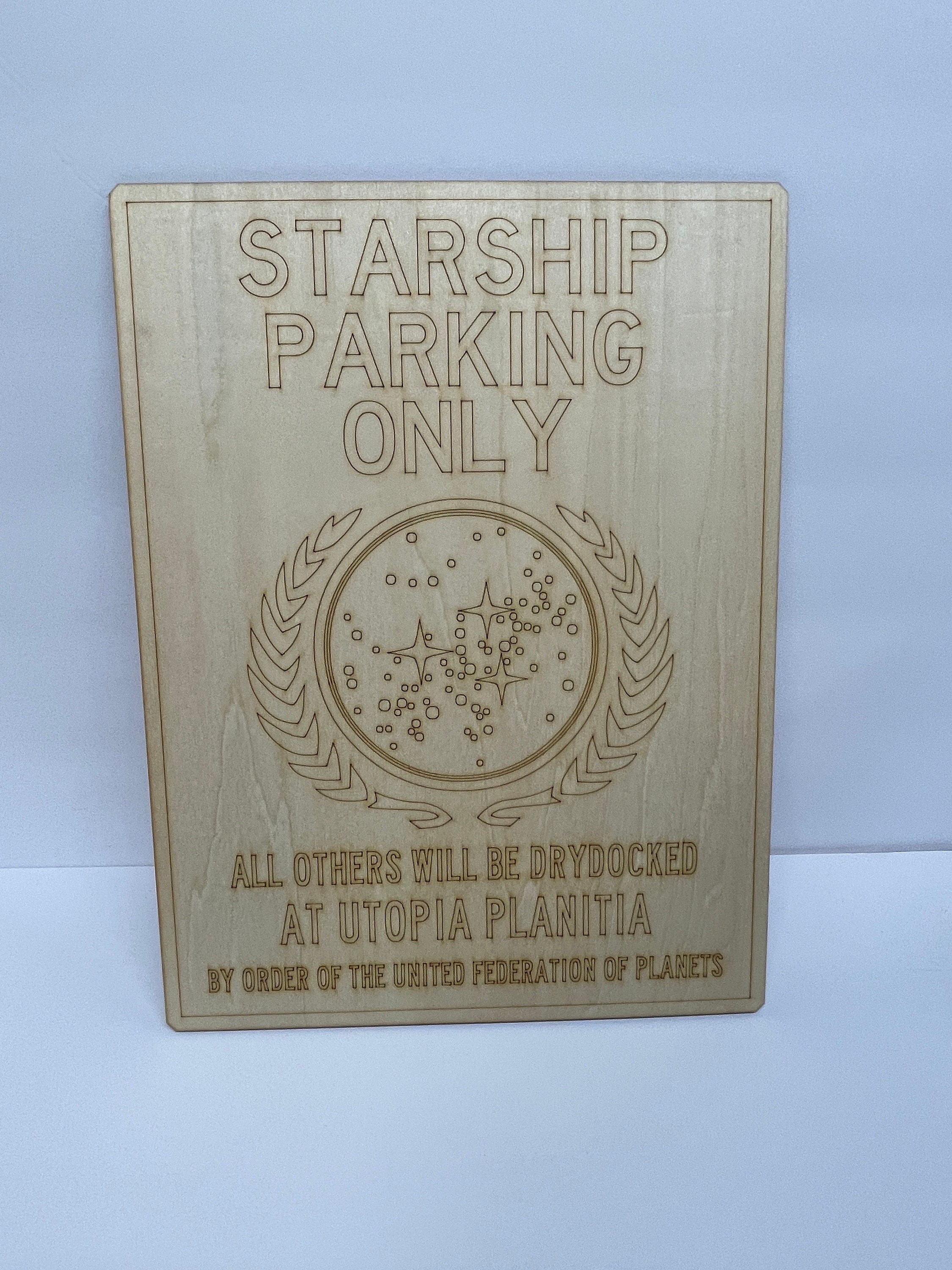 Starship Parking Funny Sign for Garage Movie Room Basement - Etsy