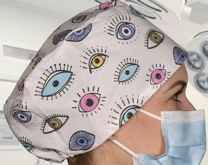 Surgical Theatre Scrub Hat Eye Optician Ophthalmologist Print Medical ...