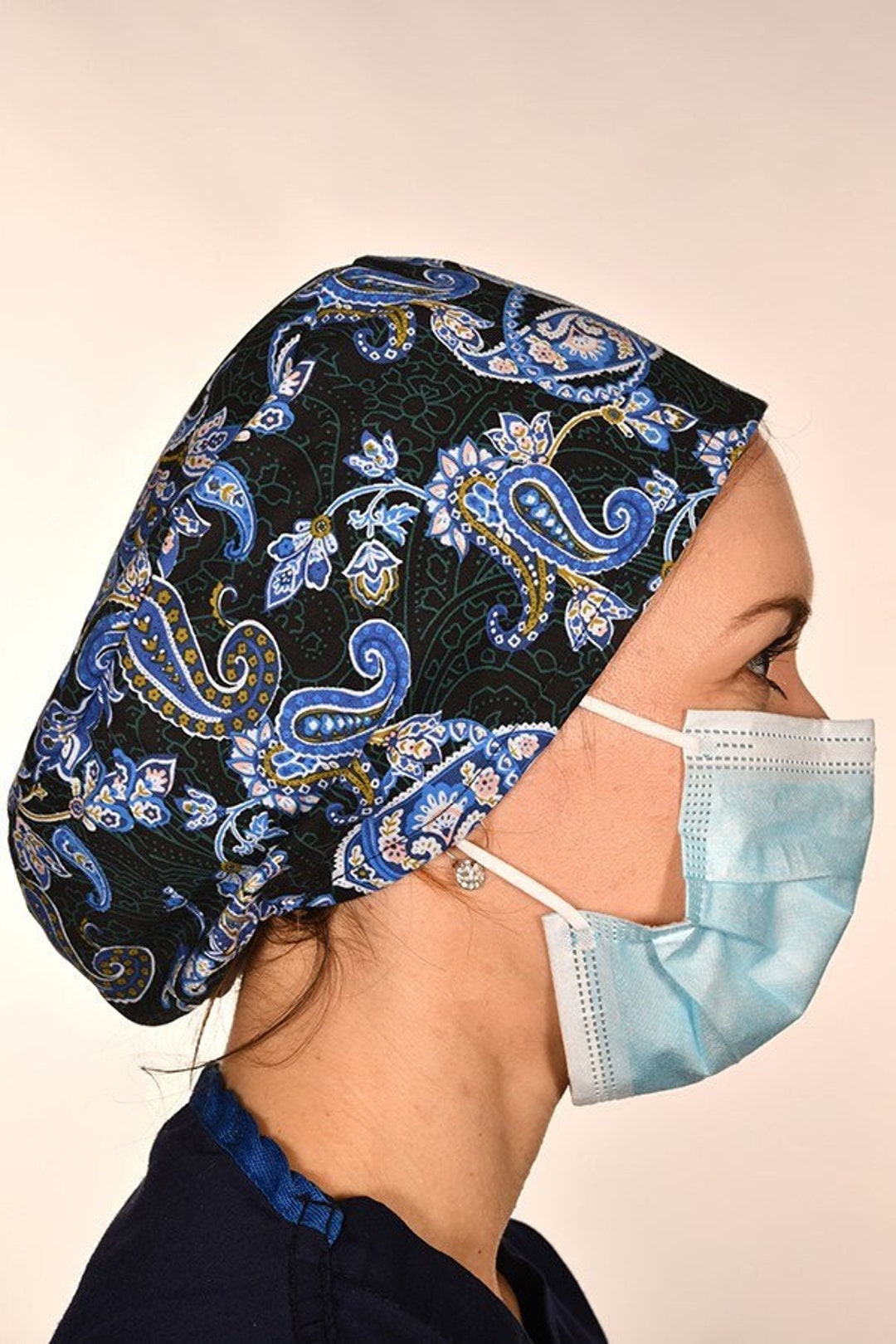 Theatre Surgical Scrub Hats Paisley Print Medical Surgeon ODP Doctors ...