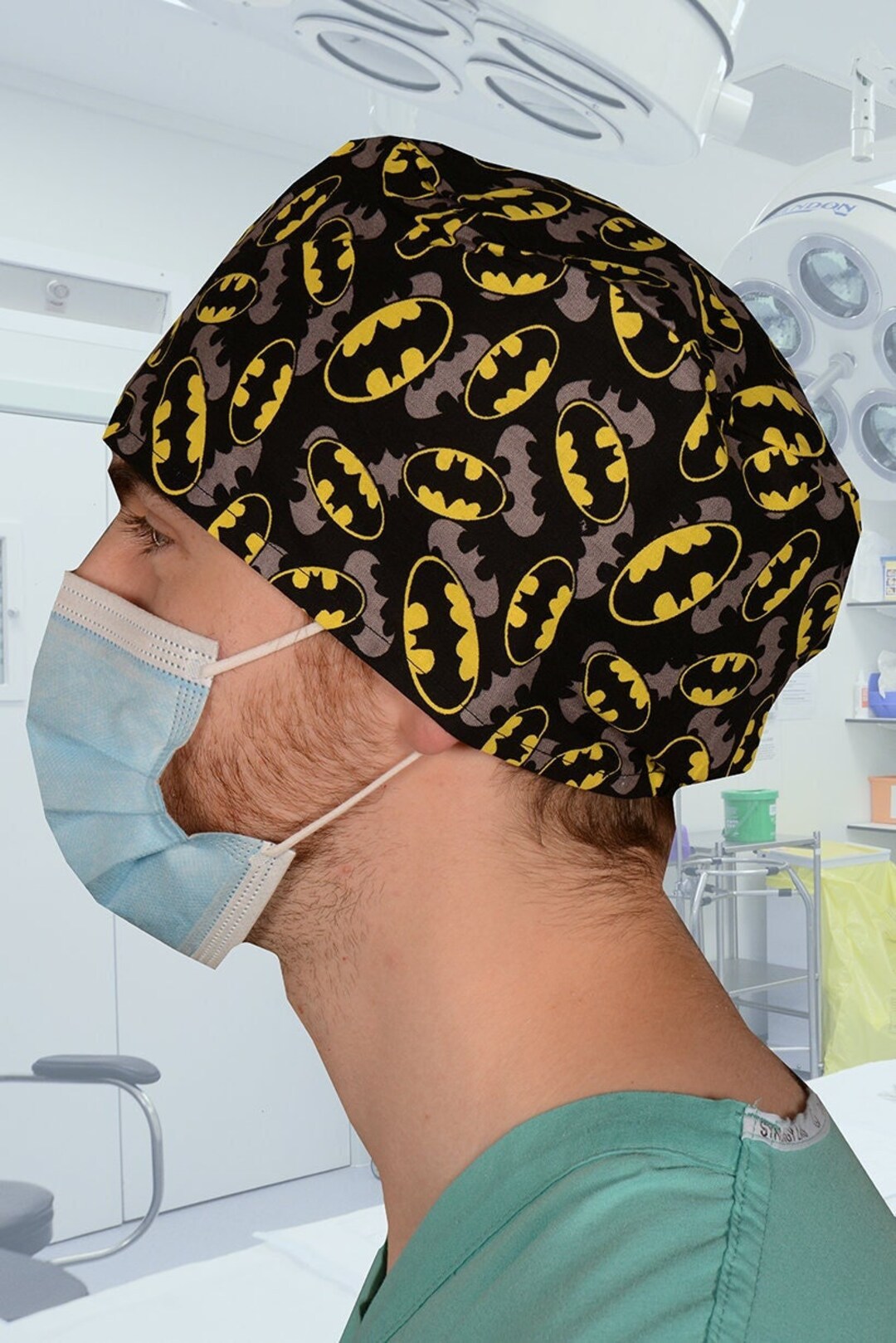 Theatre Scrub Hats Caps Batman /superhero Print Surgeon Medical Doctors ...