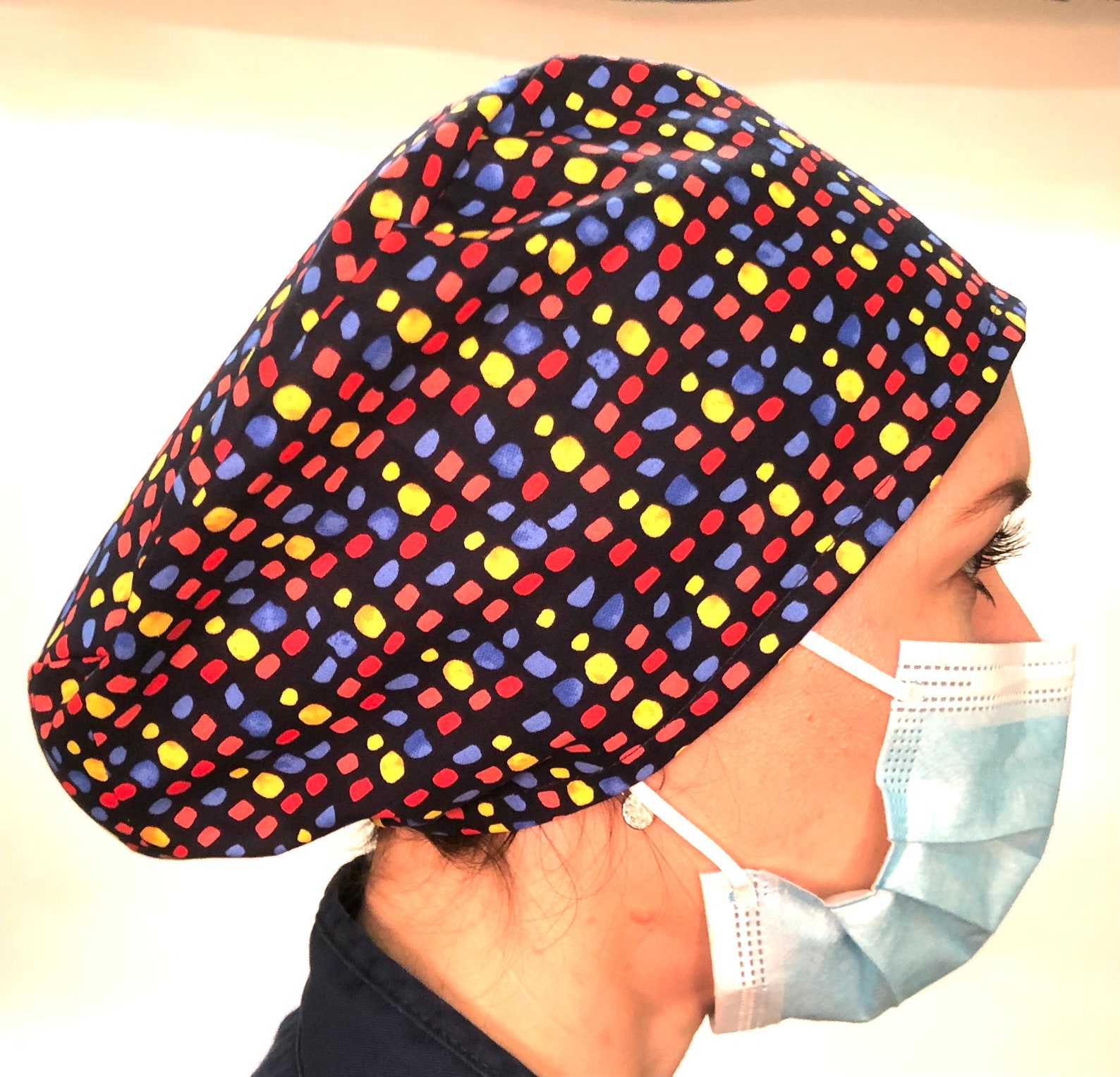 Theatre Scrub Hats Multicoloured Dots Obstetrician Gynaecologist ...