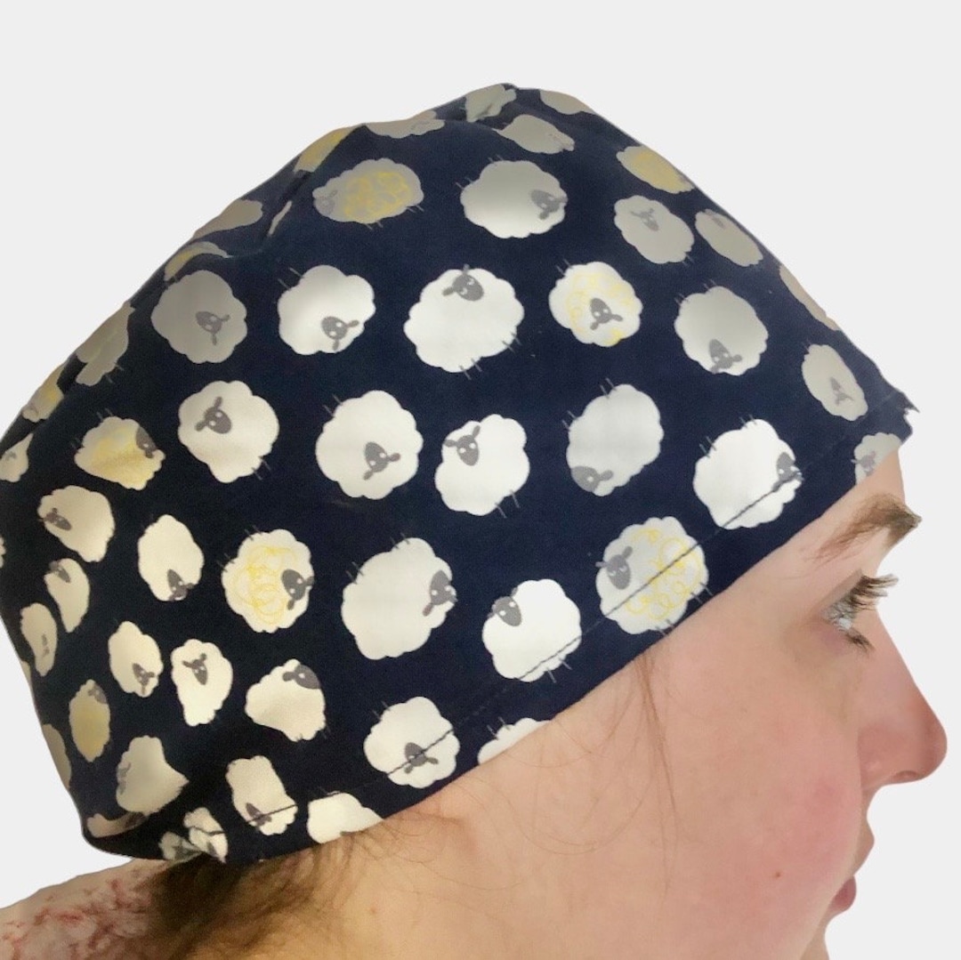 Medical Theatre Scrub Hats Caps Fluffy Sheep Print Obstetrician ...