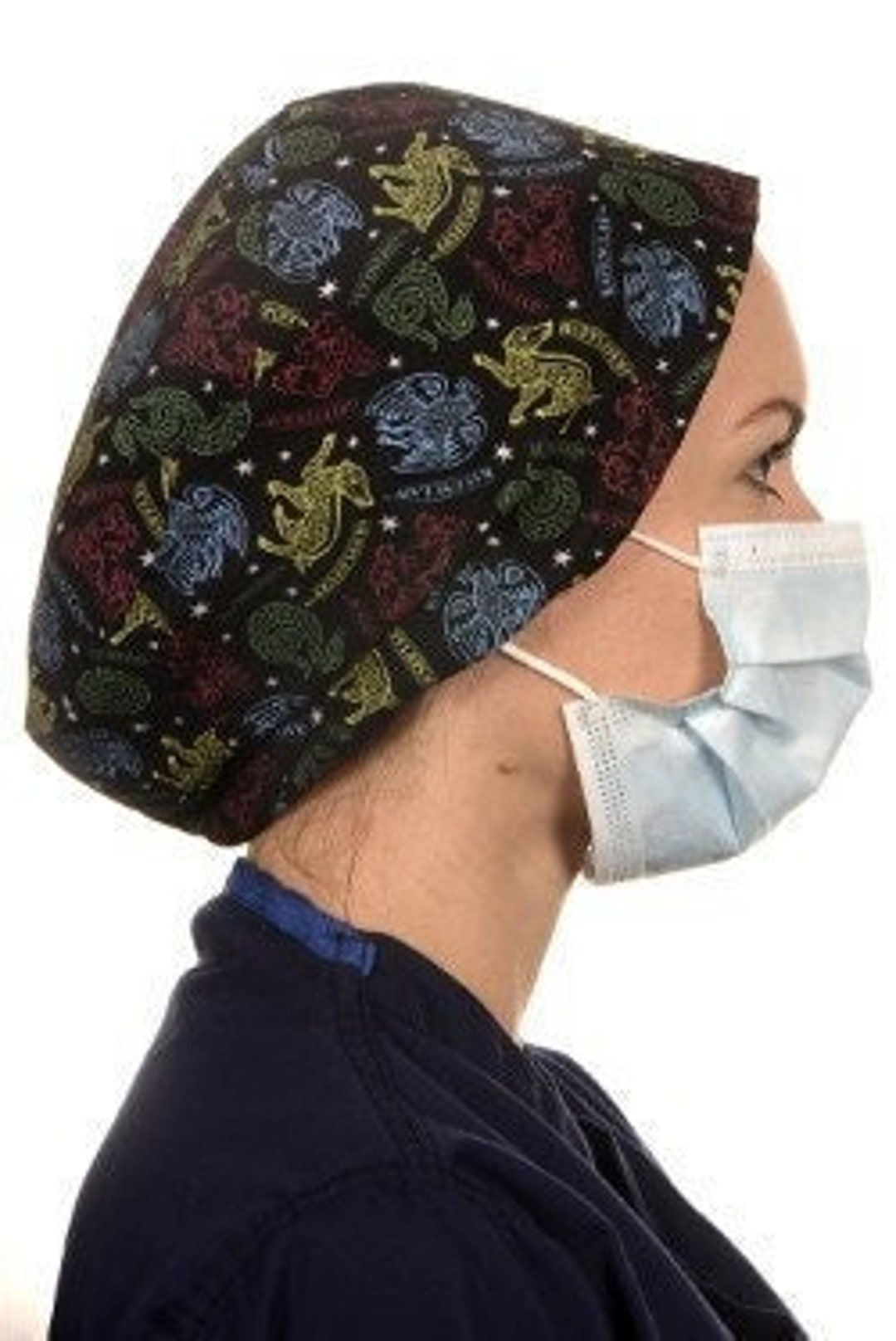 Dragon Print Surgical Scrub Cap for Doctors Nurses Anaesthetist ...