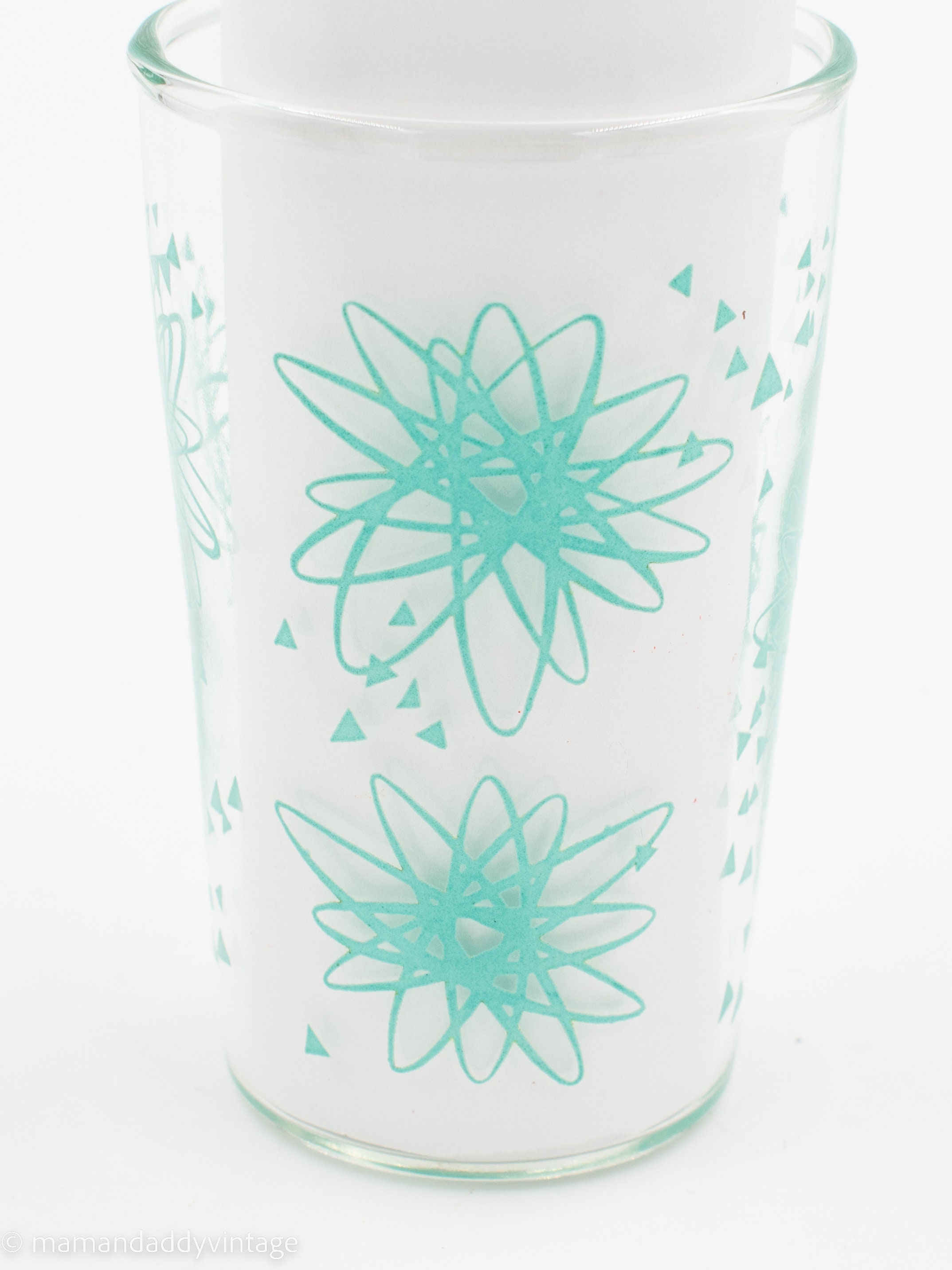 Teal Atomic Juice Glasses by Anchor Hocking Set of 4 in - Etsy