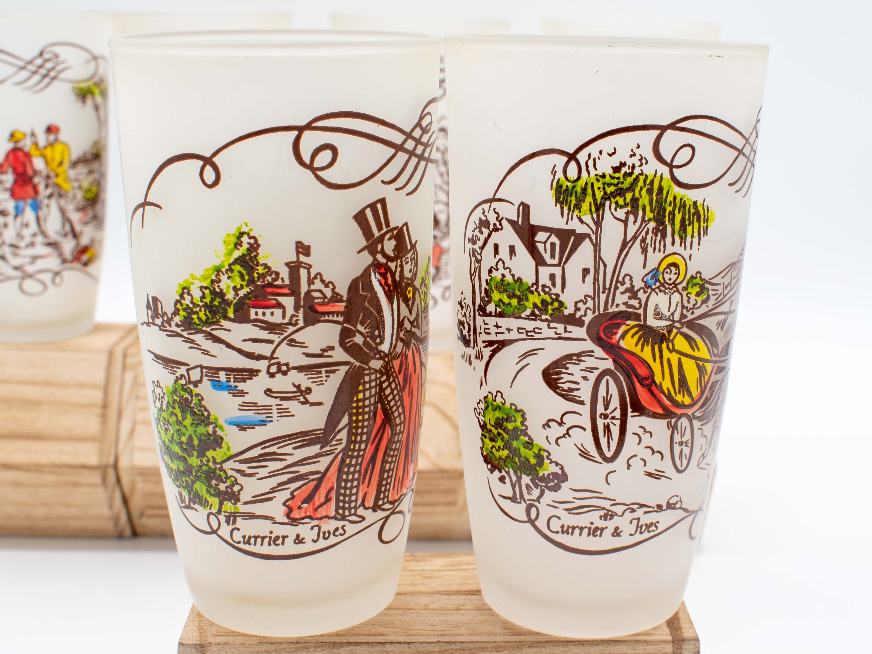 Currier And Ives Glasses