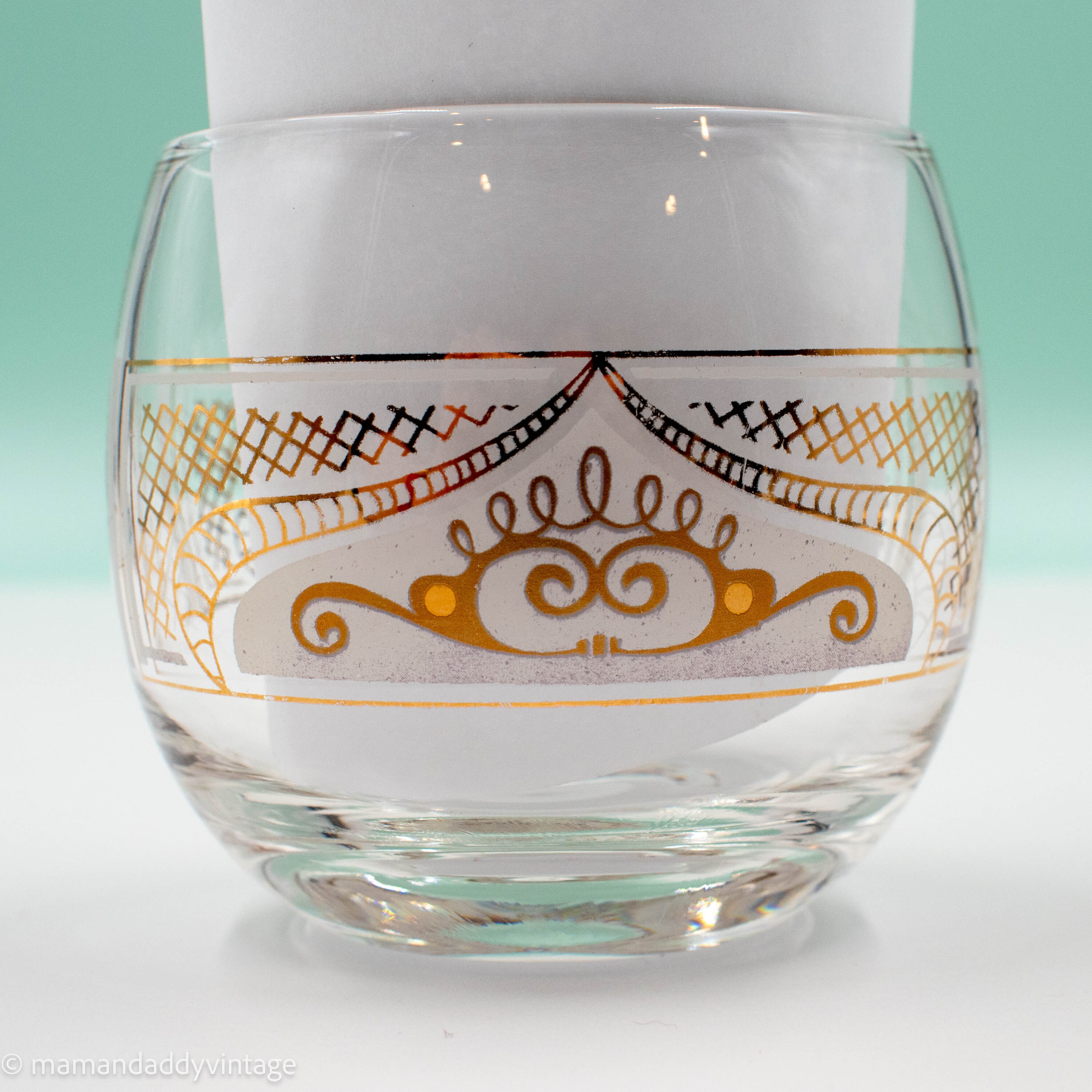 Golden Fred Press Roly Poly Glassware With Caddy Set of 6 - Etsy