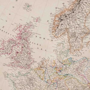 1832 J. Arrowsmith Map of Europe - Etsy