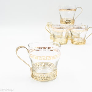 Gold Greek Key Coffee Cups by Libbey Glass Set of 6 in Original Box - Etsy