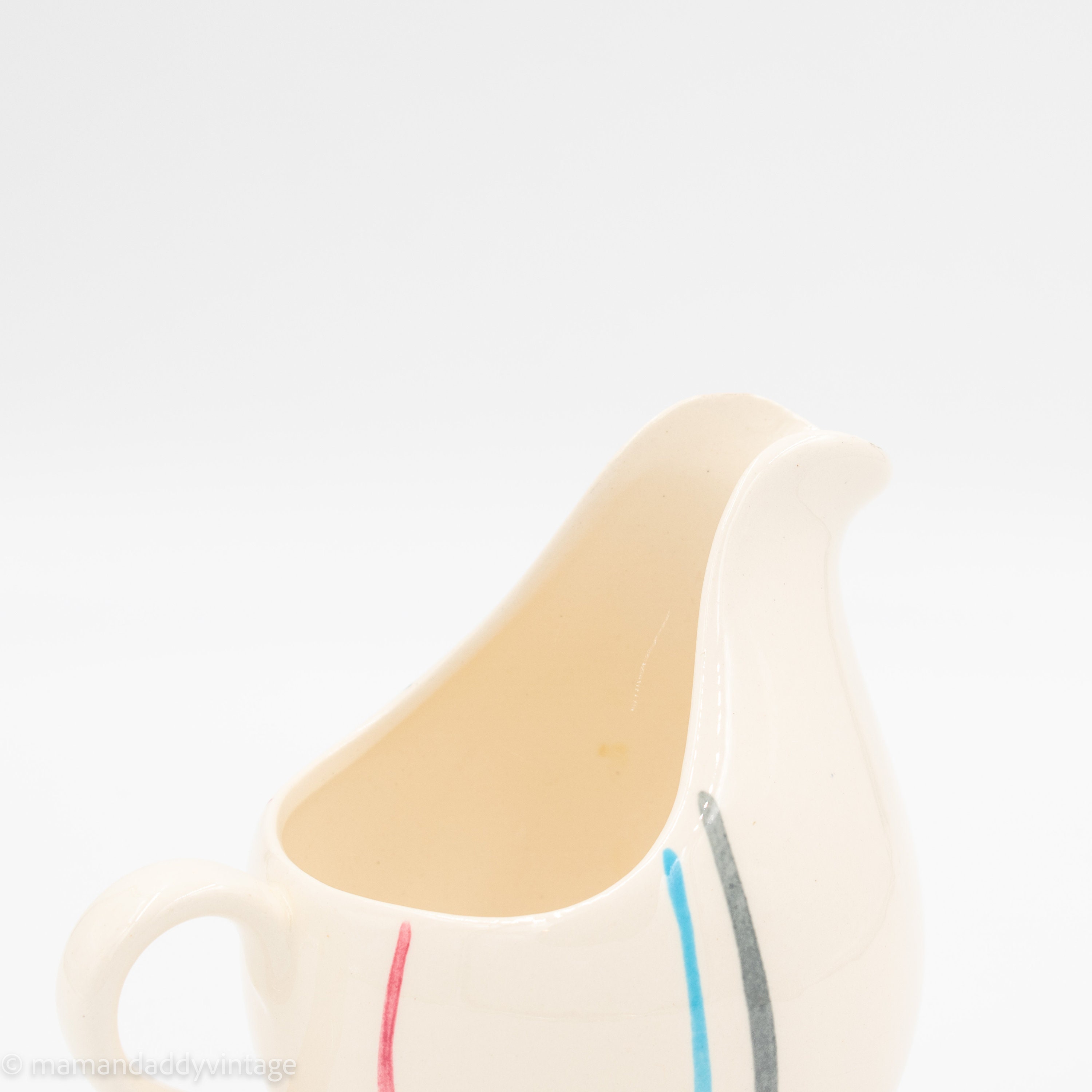 Stetson China STT68 Creamer With Colored Stripes - Etsy