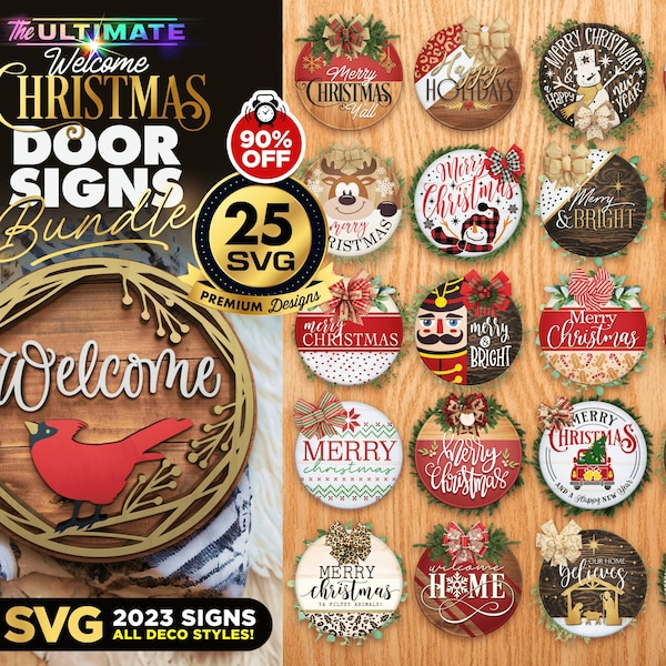 Christmas Door Sign - Etsy