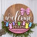 Hello Peeps SVG | Easter Door Hanger SVG | Round Easter Sign SVG ...