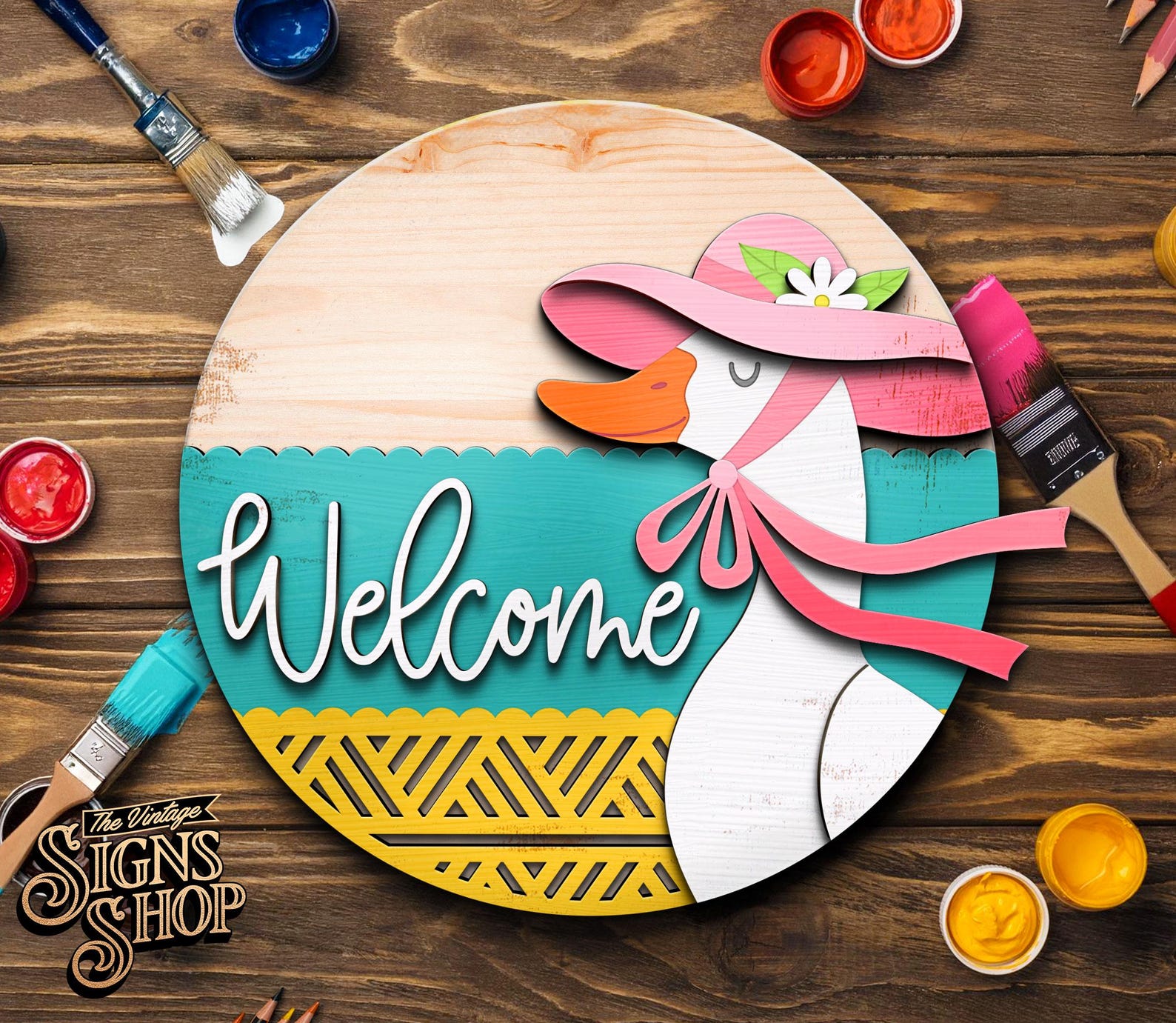Welcome Goose Door Hanger SVG: Laser Cut File - Etsy