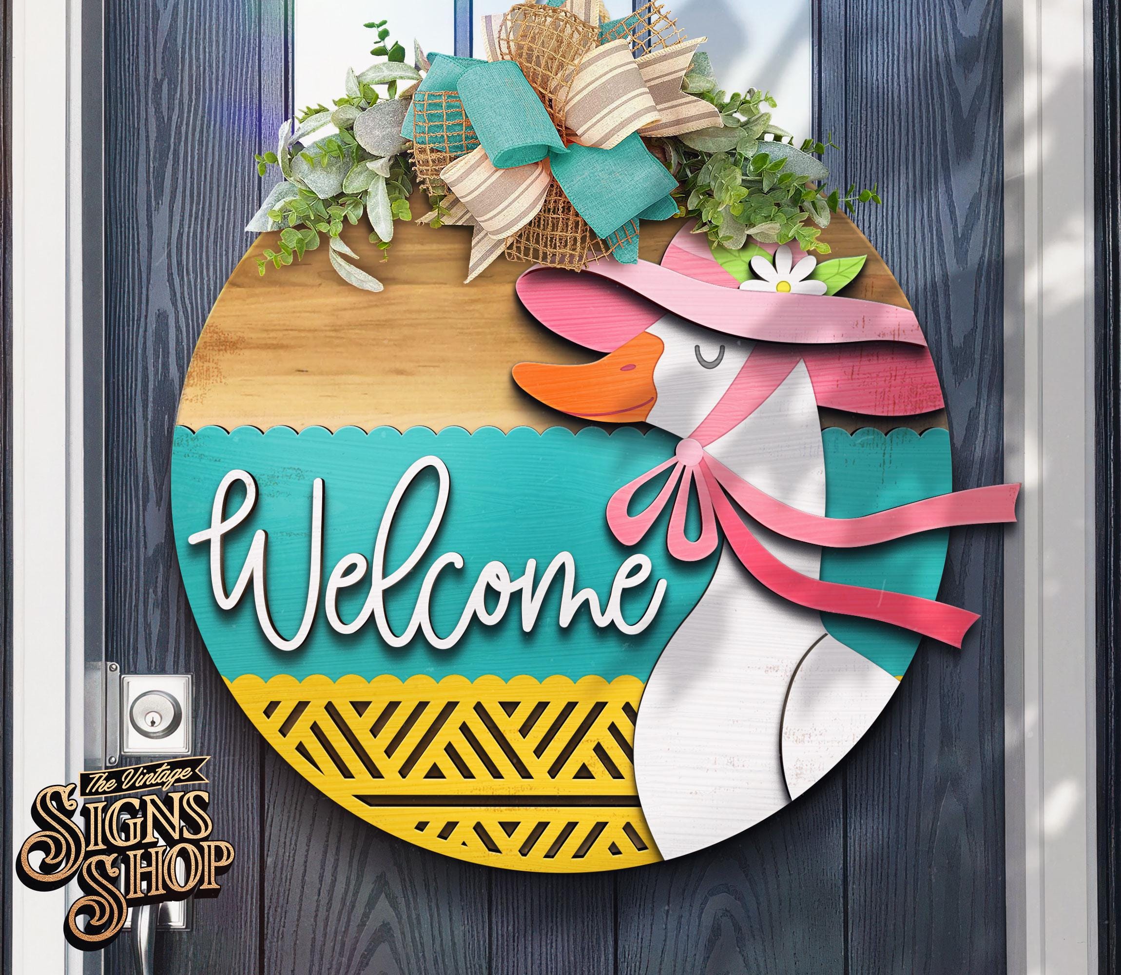 Welcome Goose Door Hanger SVG: Laser Cut File - Etsy