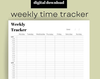 Weekly Time Blocking Printable - Etsy