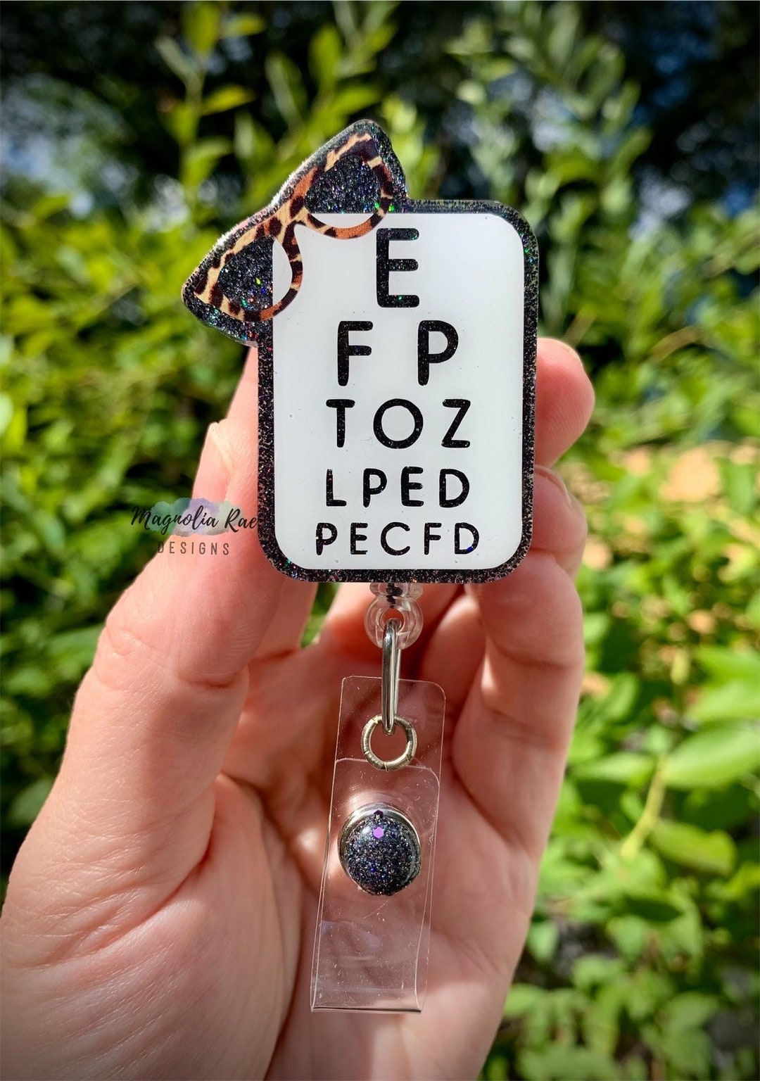 Eye Chart Badge Reel - Optical Optometrist Optometry Retractable ID ...