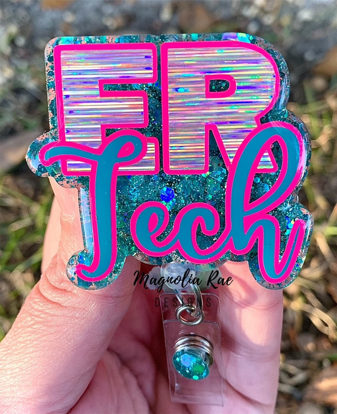 ER Tech Badge Reel - Emergency Room Tech ID Badge Holder - Etsy