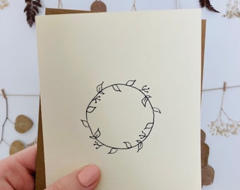 Blank Wreath Cards - Etsy