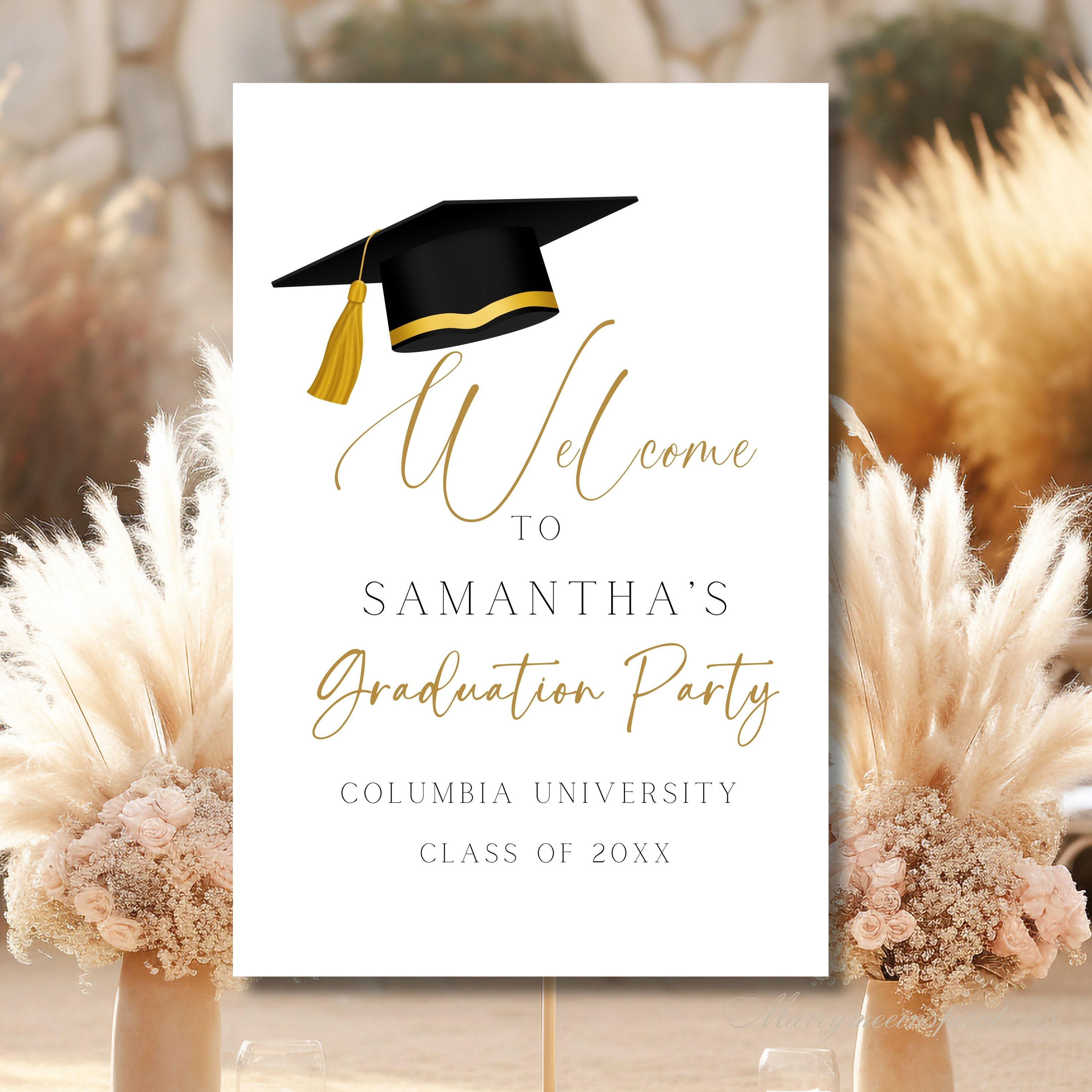 Modern Graduation Party Welcome Sign Template, Minimalist Photo ...