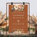 Boho Terracotta Wedding Welcome Sign Template Floral Burnt Orange Rose ...