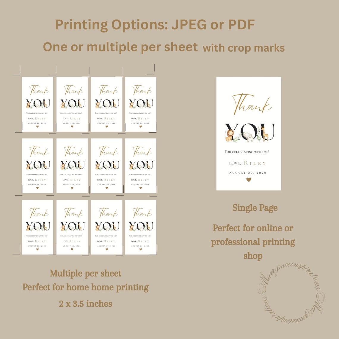 Editable Thank You Tags, Personalized Wedding Favors, 2 X 3.5 Template ...