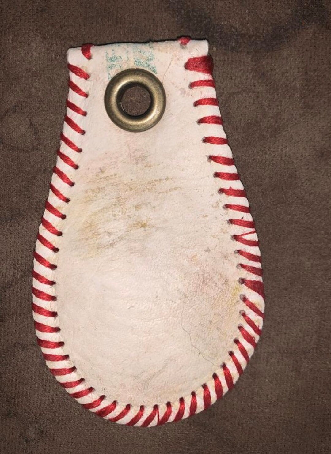 Leather Baseball Keychain - Etsy