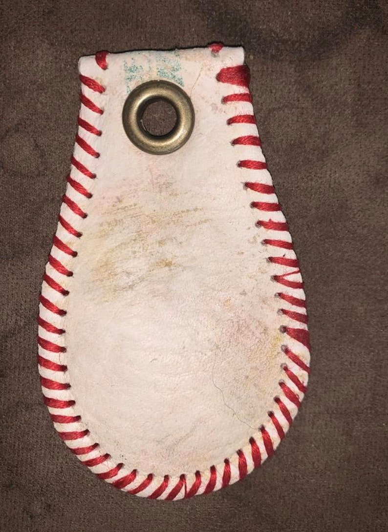 Leather Baseball Keychain - Etsy