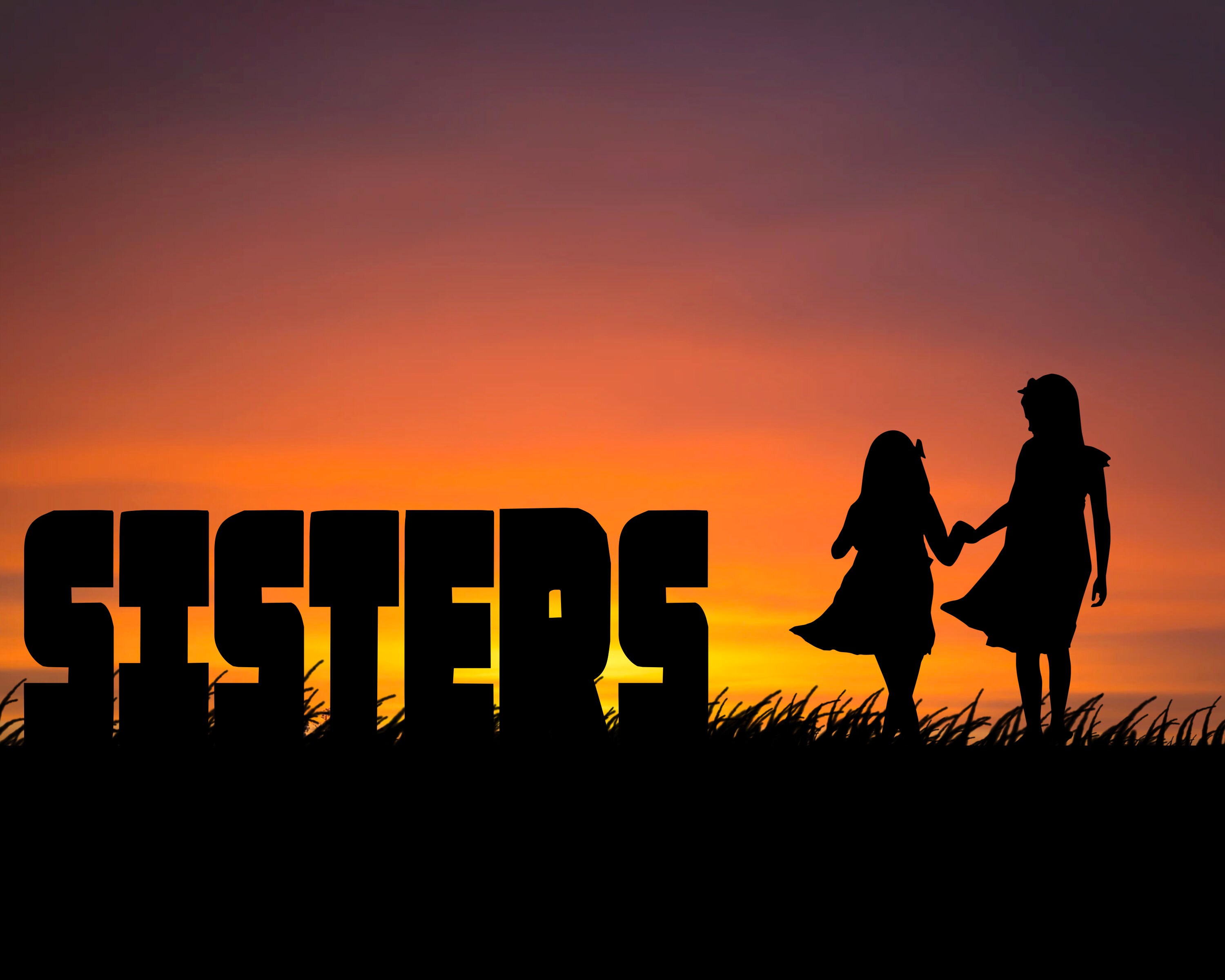 INSTANT DOWNLOAD - Silhouette Siblings 8x10, Background, Digital ...