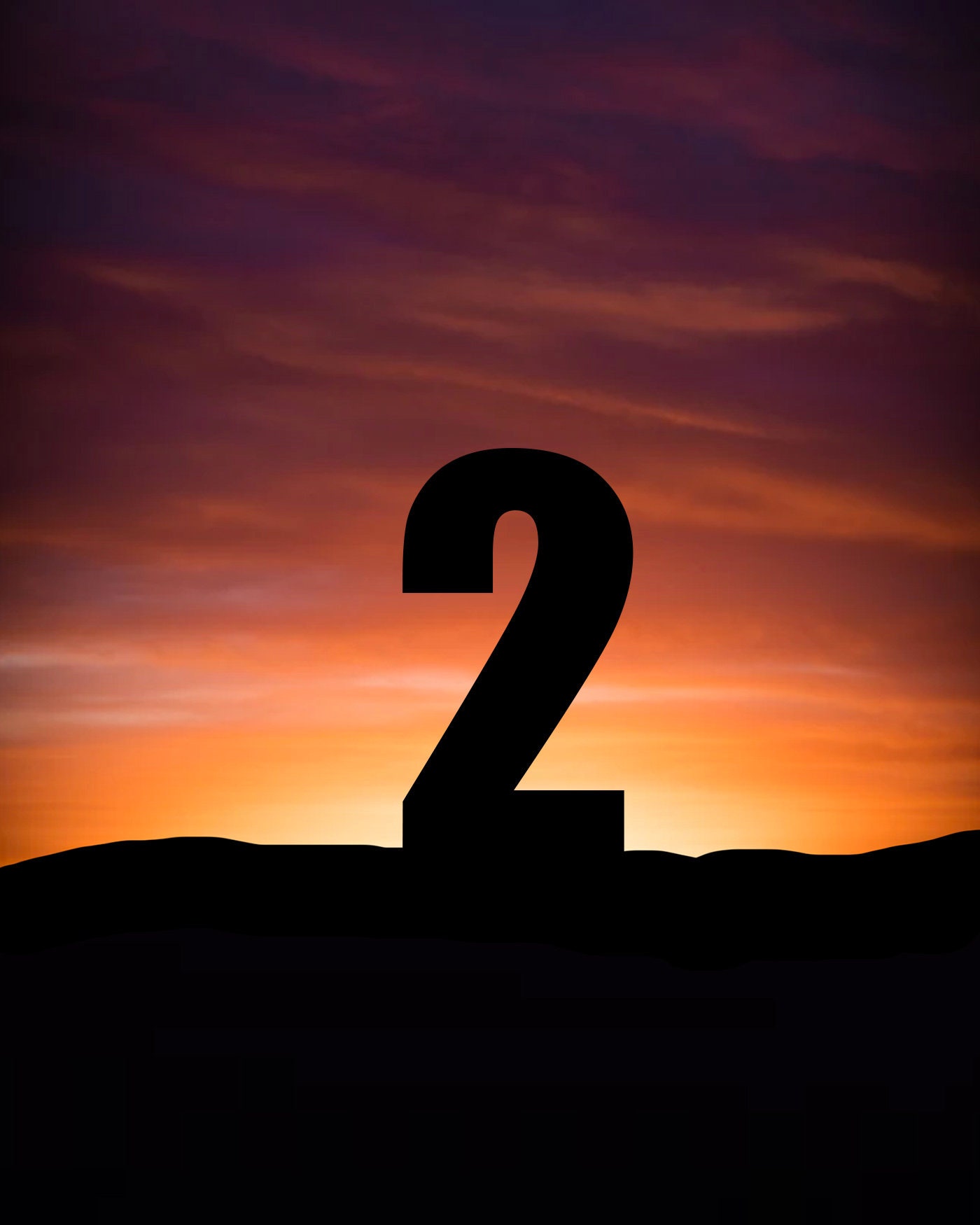 INSTANT DOWNLOAD Silhouette Numbers 1-10 8x10, Background, Digital ...