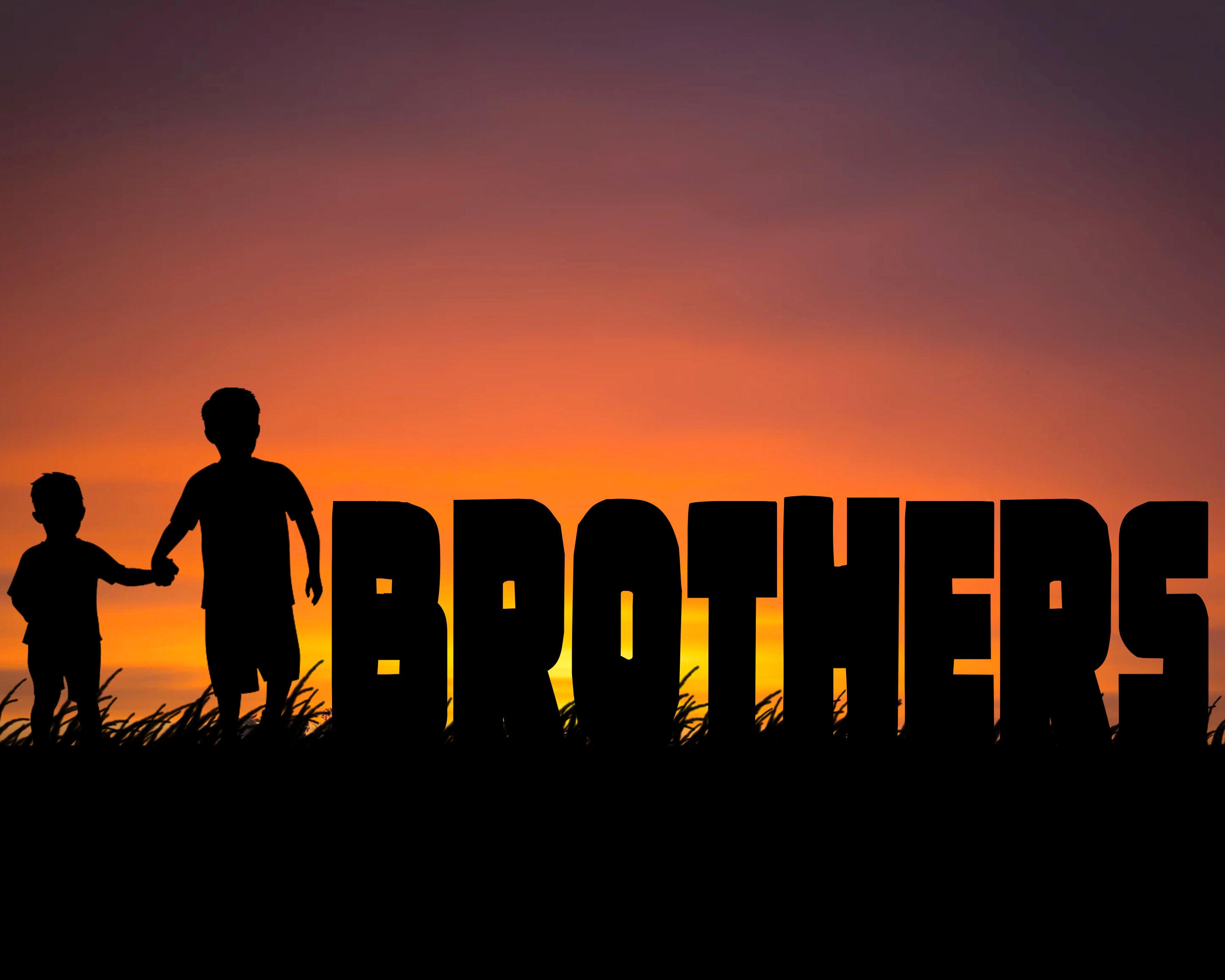 INSTANT DOWNLOAD - Silhouette Siblings 8x10, Background, Digital ...
