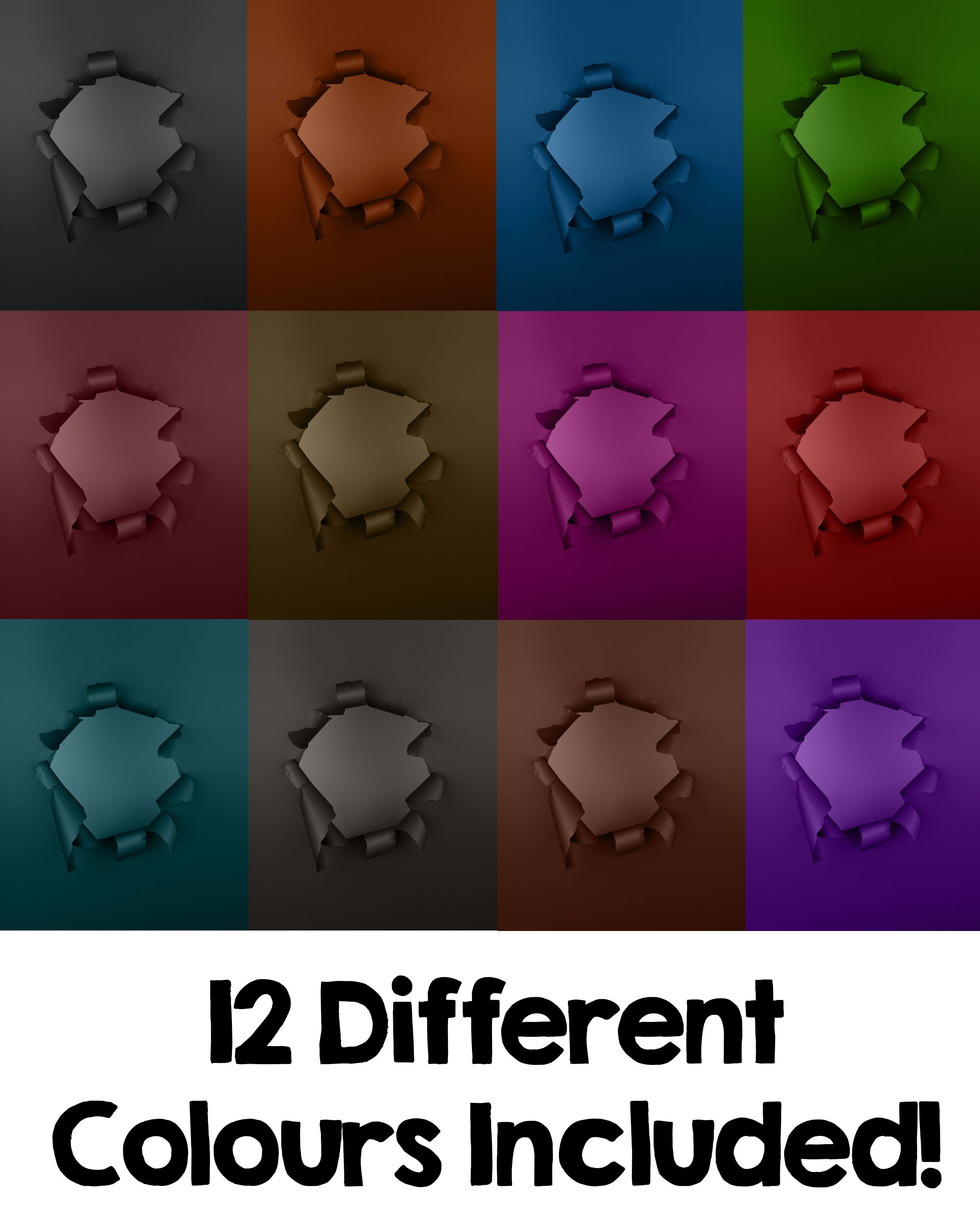 INSTANT DOWNLOAD - Ripped Paper Backdrops for Photoshop, Different ...