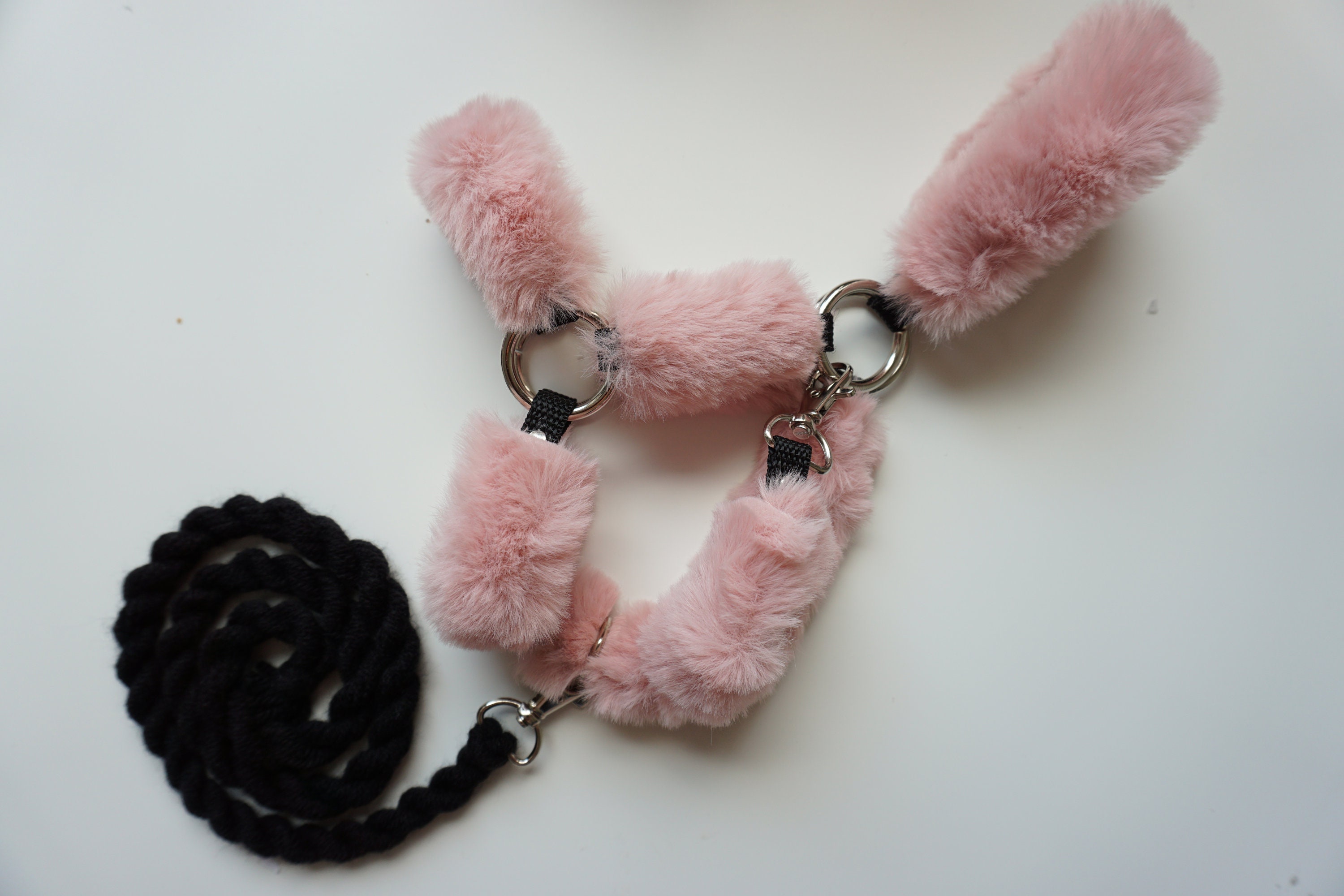 Halter for Hobby Horse Lead / Pink Fur Set - Etsy