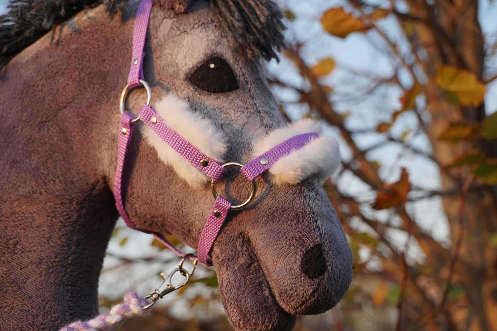 Set "lavender Princess" - Halter for Hobby Horse With Lead - Etsy