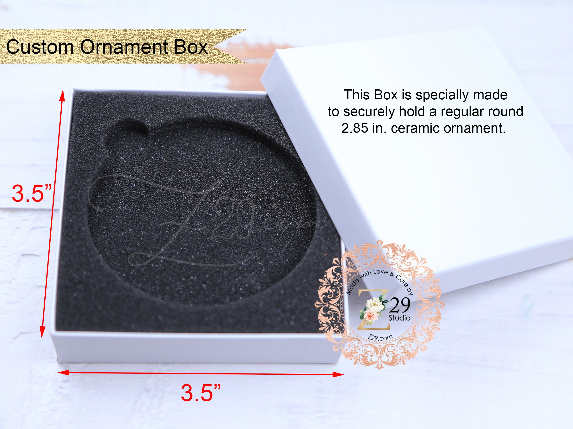 Ornament Box With Foam Insert-gift Box for Porcelain Christmas Ornament ...
