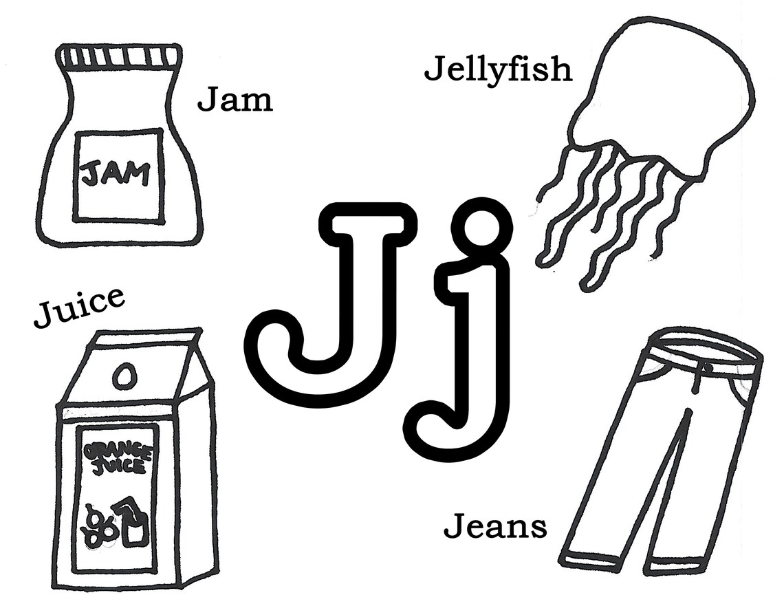 Alphabet Coloring Page letter J Download Print Color Children alphabet-coloring-page-letter-j-download-print-color-children