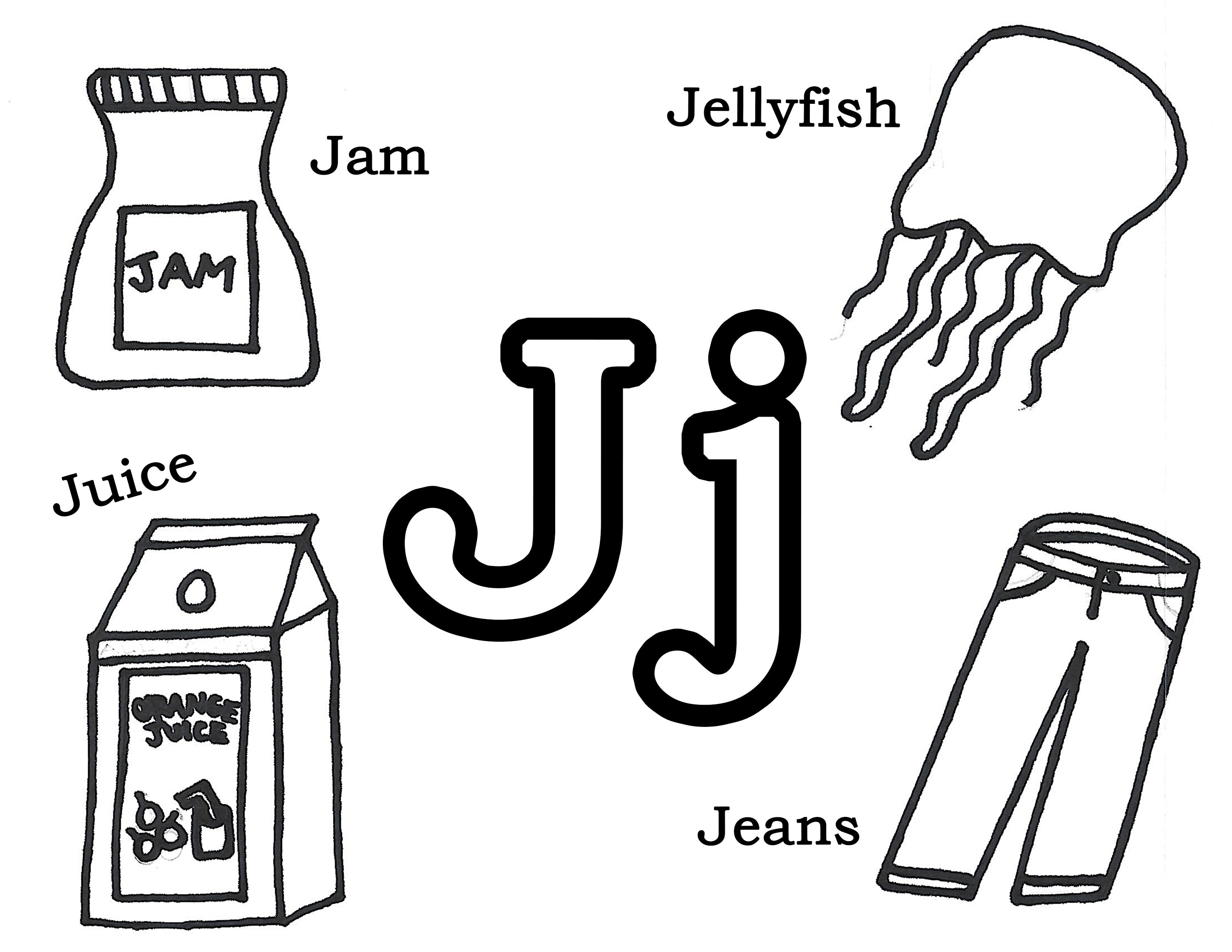 Letter J Alphabet Coloring Pages Printable Versions Letter J Alphabet Coloring Pages Printable Versions