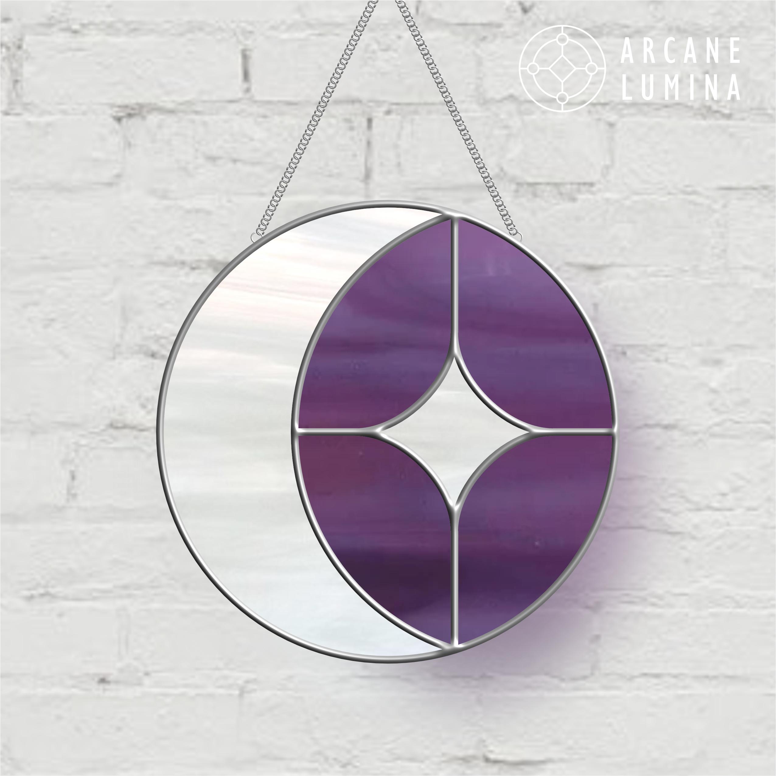 Moon Star, Stained Glass Pattern, Suncatcher, Digital Download, PDF ...