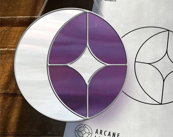 Crescent Moon Star Stained Glass Pattern, Digital Download, Stained Glass Patterns Pdf, Hobby ...