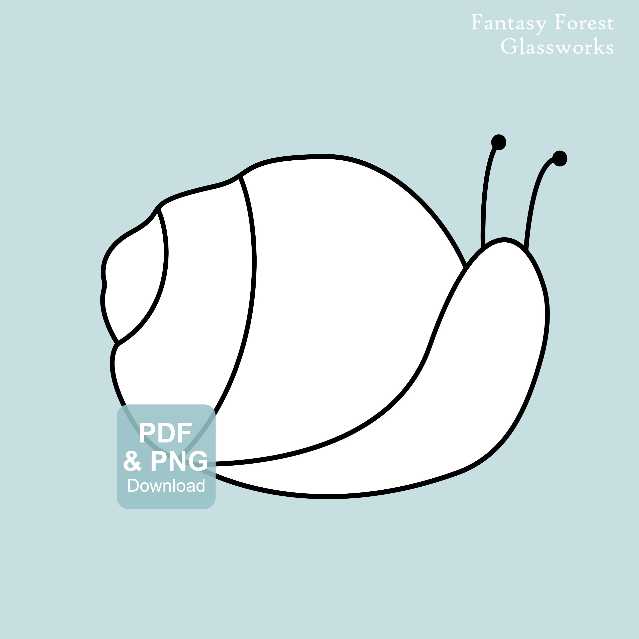 Snail, Stained Glass Pattern, Suncatcher, Digital Download, PDF, PNG - Etsy