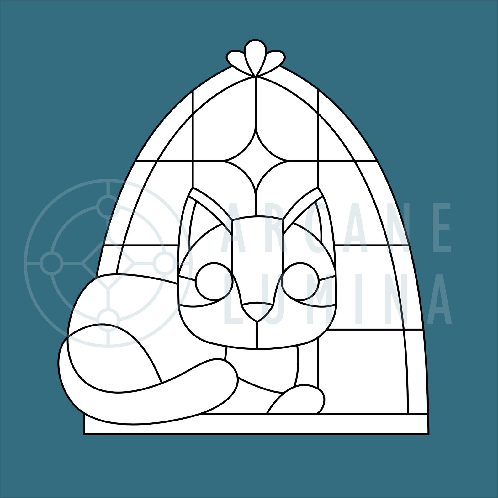 Starlight Cat, Stained Glass Pattern, Suncatcher, Digital Download, PDF ...